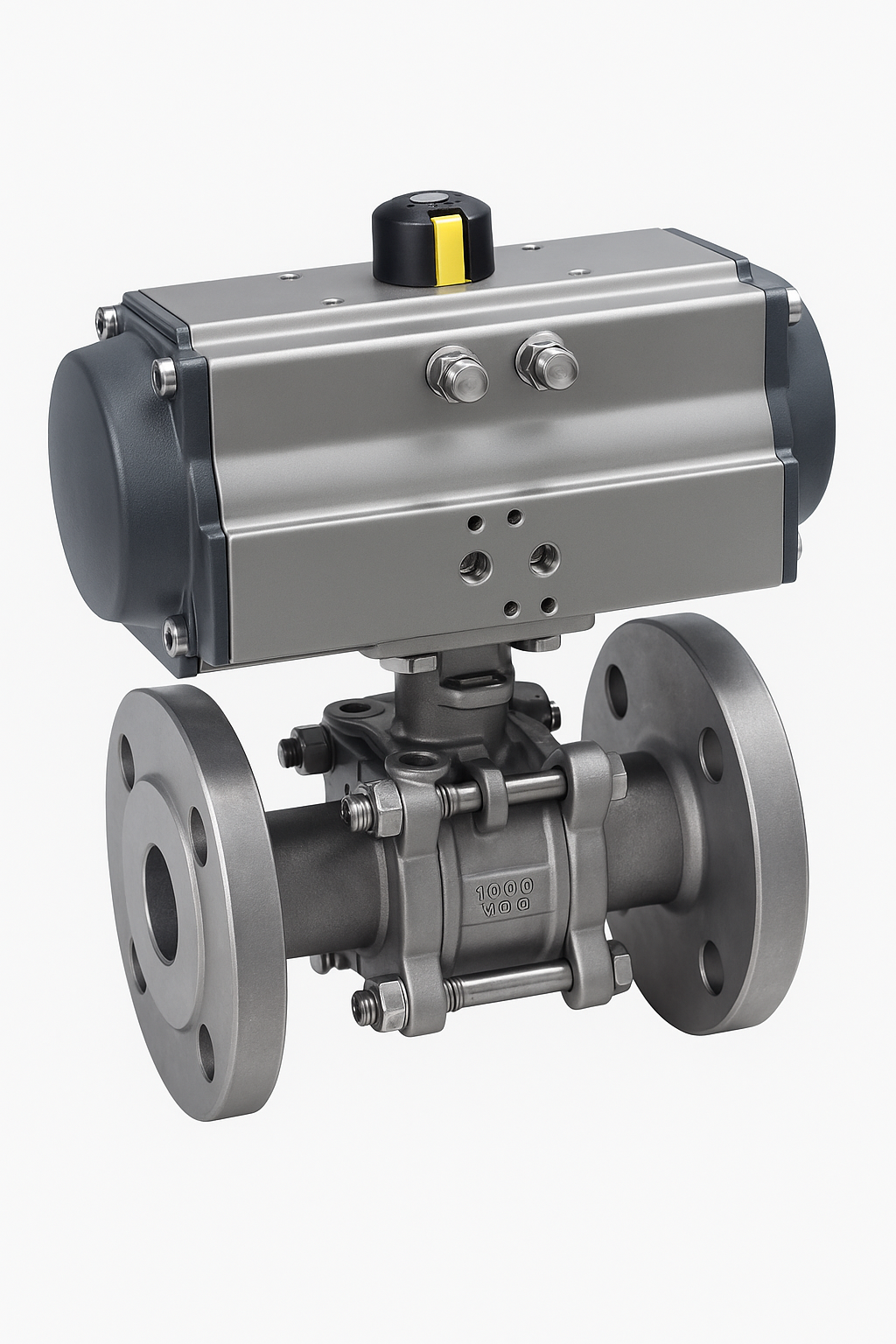 Cast Steel Ball Valves Pneumatic Actuator Operated (Double Acting ...